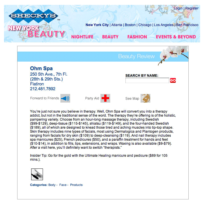 Sheckys review - Ohm Spa NYC